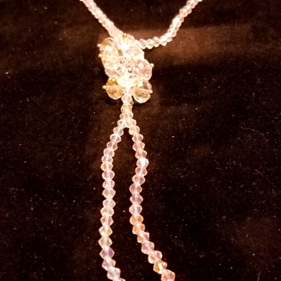 Vintage | Jewelry | Six Vintage Clear Glass Crystal Necklaces | Poshmark